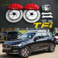 China Front Big Brake Kit 6 Piston Caliper With 355x28mm Rotor BBK Auto Brake System For Volvo XC60 18 Inch Car Rim for sale