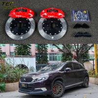 China Front Big Brake Kit 4 Piston Caliper with 330x28mm rotor BBK auto brake system For Citroen DS6 17 Inch car rim for sale