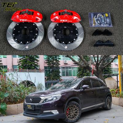 China Front Big Brake Kit 4 Piston Caliper with 330x28mm rotor BBK auto brake system For Citroen DS6 17 Inch car rim for sale