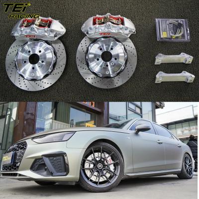 China Front Big Brake Kit 6 Piston Caliper with 378x32mm rotor BBK auto brake system For Audi A4b9​ 19 Inch car rim for sale