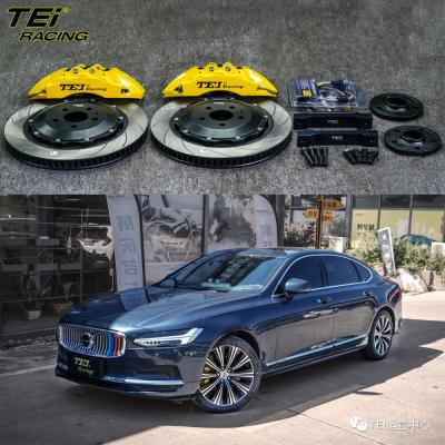 China Front Big Brake Kit 6 Piston Caliper with 378x32mm rotor BBK auto brake system For Volvo S90 19 Inch car rim for sale
