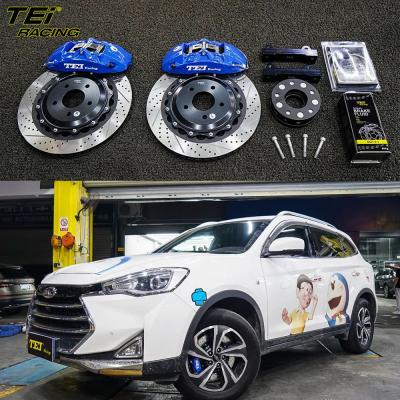 China Front Big Brake Kit 4 Piston Caliper with 355x28mm rotor BBK auto brake system For JAC Refine S7 18 Inch car rim for sale