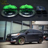 China Front Big Brake Kit 6 Piston Caliper With 378x32mm Rotor BBK Auto Brake System For Toyota Highlander 19 Inch Car Rim for sale