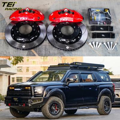 China Front Big Brake Kit 4 Piston Caliper With 330x28mm Rotor BBK Auto Brake System For HAVAL H5 17 Inch Car Rim for sale