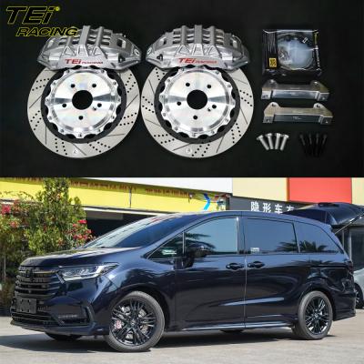 China Front Big Brake Kit 6 Piston Caliper With 355x28mm Rotor BBK Auto Brake System For Honda Odyssey 18 Inch Car Rim for sale