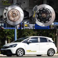 China Front Big Brake Kit 4 Piston Caliper with 286x24mm rotor BBK auto brake system For HONDA Life 15 Inch car rim for sale