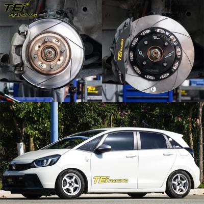 China Front Big Brake Kit 4 Piston Caliper with 286x24mm rotor BBK auto brake system For HONDA Life 15 Inch car rim for sale
