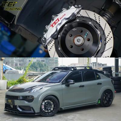 China Front Big Brake Kit 6 Piston Caliper With 378x32mm Rotor BBK Auto Brake System For Lynk Co 02HB 19 Inch Car Rim for sale