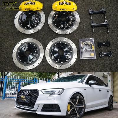 China BBK Front 4 Pot Caliper 355x28mm Rotor And Rear Upgrade 330mm Rotor Big Brake Kit Auto Brake System For Audi A3 17 Inch for sale