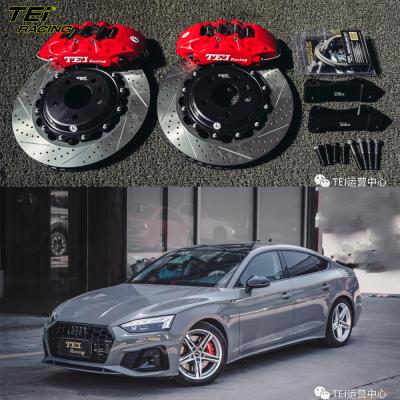 China Front Big Brake Kit 6 Piston Caliper With 355x32mm Rotor BBK Auto Brake System For Audi A5 18 Inch Car Rim for sale