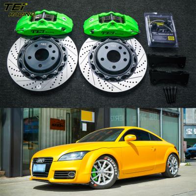 China Front Big Brake Kit 4 Piston Caliper With 330x28mm Rotor BBK Auto Brake System For Audi TT 17 Inch Car Rim for sale