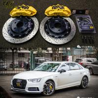 China Front Big Brake Kit 4 Piston Caliper With 355x28mm Rotor BBK Auto Brake System For Audi A4L 18 Inch Car Rim for sale