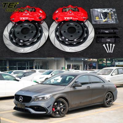 China Front Big Brake Kit 4 Piston Caliper With 355*28 Mm Rotor BBK Auto Brake System For Mercedes-Benz CLA 18 Inch Car Rim for sale