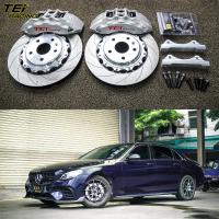China Front Big Brake Kit 6 Piston Caliper With 355x32mm Rotor BBK Auto Brake System For Mercedes Benz E200L 18 Inch Car Rim for sale