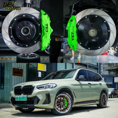China Front P60NS 6 Piston And Rear P4-Explore 4 Piston Caliper BBK Auto Brake System For BMW IX3 19 Inch Rim for sale