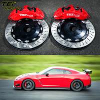 China Front Big Brake Kit 6 Piston Caliper with 405x34mm rotor BBK auto brake system For Nissan GTR 20 Inch car rim for sale