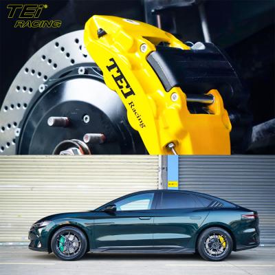 China Rear Big Brake Kit 6 Piston Caliper With 380*28 Mm Rotor BBK Auto Brake System For BYD Han 19 Inch Car Rim for sale