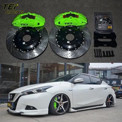 China Front Big Brake Kit 4 Piston Caliper with 355x28mm rotor BBK auto brake system For Nissan Bluebird 17 Inch car rim for sale