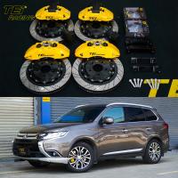 China Front 6 Pot And Rear 4 Pot Caliper BBK Auto Brake System For Mitsubishi Outlander With 15mm Fllange Gasket 18 Inch Rim for sale