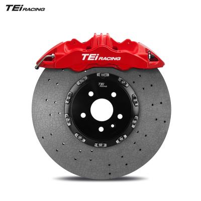 China TEI S60 Plus 6 Pot Brake Caliper Carbon Fiber Ceramic Disc Big Brake Kit 19inch 20inch 21inch for BMW F25 G01 G45 G08 E70 F15 G05 X3 X5 for sale