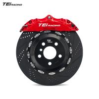 China TEI P60NS Brake Caliper 6 Pot 355*28mm 378*28mm High Carbon Iron Disc Front Modified Brake Kit for Tesla Model Y for sale