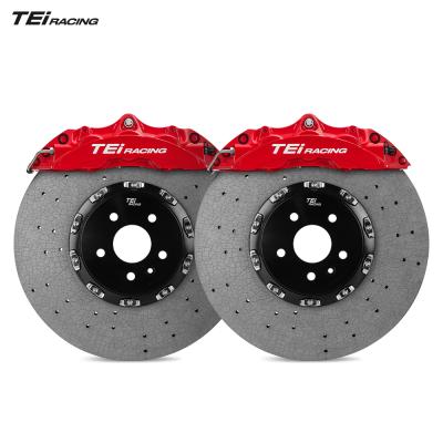 China TEI P60NS 6 Pot Brake Caliper Carbon Ceramic Brake Rotors Front Big Brake Caliper Kit for Audi RS6 RS7 RS8 for sale