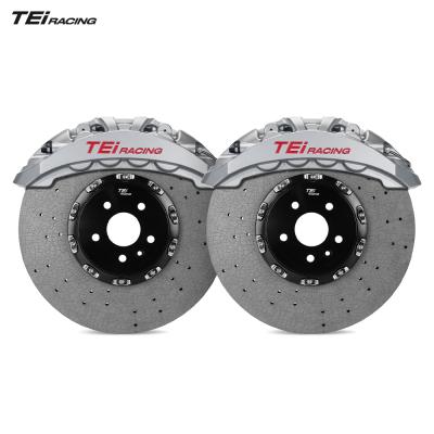 China TEI SR8 Brake Caliper Kit R20 R21 Carbon Ceramic Brake Rotor BBK 8 Piston Brake Kit for Audi 4L 4M Q7 Q8 R8 for sale