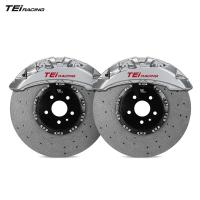 China TEI BBK SR10 Carbon Ceramic Brake Rotor R20 R21 R22 10 Piston Big Brake Caliper Kit for Tesla Model S Plaid for sale