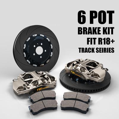 China TEI GT60-MONO BBK 355mm 378mm Disc 6 Piston Racing Brake Kit for Audi RS3 RS4 B5 B7 for sale