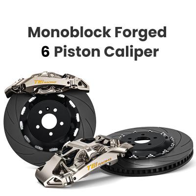 China TEI GT60-MONO BBK R18 R19 Rotor Disc 6 Piston Monoblock Forged Front Racing Brake Kit for Porsche 718 Boxster 987 981 982 for sale