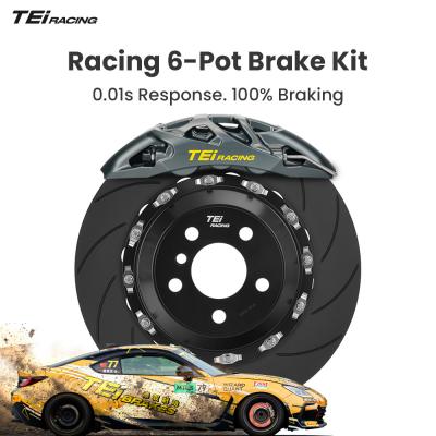 China TEi GTS6 6 Piston Caliper 355mm 378mm Rotor Front Racing Brake Caliper Kit for Porsche 911 Carrera 991 996 997 Boxster 718 for sale