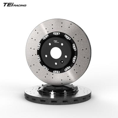 China TEI 355mm 380mm 390mm 400mm 410mm 420mm Carbon Ceramic Brake Disc for BMW E90 G80 E92 M3 F90 M5 for sale