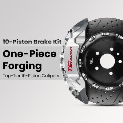 China TEI S-X 10 Piston Monoblock Forged Caliper 400*36mm Rotor Disc BBK Front Brake Kit for ZEEKER 9X 20 Inch Car Rim for sale