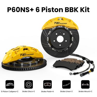 China TEI P60NS+ 6 piston Brake Caliper 355mm/378mm Rotor Disc Front Performance Big Brake Kit for VW Tiguan 2012-2026 for sale