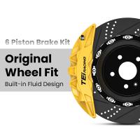 China TEI P60EV Split Forged 6 Piston Caliper 380x28mm Disc Rotor Front Brake Caliper Kit for Mazda 3 2003-2021 18Inch Wheels for sale