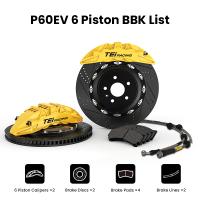 China TEI P60EV Split Forged 6 Piston Caliper 380x28mm Disc Rotor Front Brake Caliper Kit for Mazda 3 2003-2021 18Inch Wheels for sale