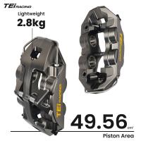 China TEI P42 Super Brake Caliper Kit 296x24mm Disc Rotor 4 Pot Big Brake Kit for MITSUBISHI LANCER 2000-2019 16Inch Wheel for sale