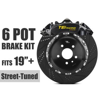 China TEI S60-EXPLORE BBK 6 Piston Forged Caliper Auto Brake System Front Brake Kit for Ford Mustang 20 Inch Car Rim for sale