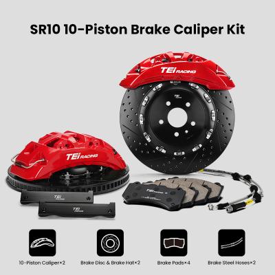 China TEI SR10 Front BBK 10 Piston Forged Caliper 440mm Rotor Disc Big Brake Kit for INFINITI QX80 22 Inch Rim for sale