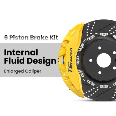 China TEI P60NS+ BBK 6 Pot Forged Brake Caliper 355x32mm Rotor Front 6 Piston Big Brake Kit for MINI COOPER R50 R53 18Inch Wheel for sale