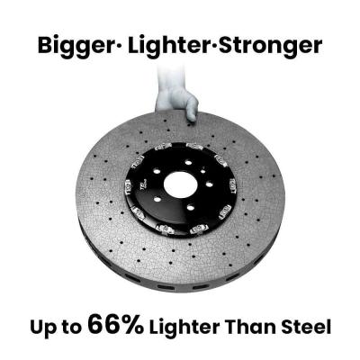 China TEI TCCB-R Performance Front Carbon Fiber Ceramic Brake Disc Rotor for Chevrolet Camaro ZL1 for sale