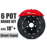 China TEI P60EV Big Brake Kit 6 Pot Auto Brake Calipers 18-inch Disc BBK for VW Golf MK6 MK7 MK7.5 MK8 GRI R for sale