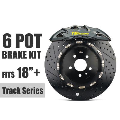 China TEi GTS6 Caliper 6 Piston BBK Front Racing Brake Kit for Nissan 350Z 370Z Mazda RX-7 RX-8 Honda S2000 for sale