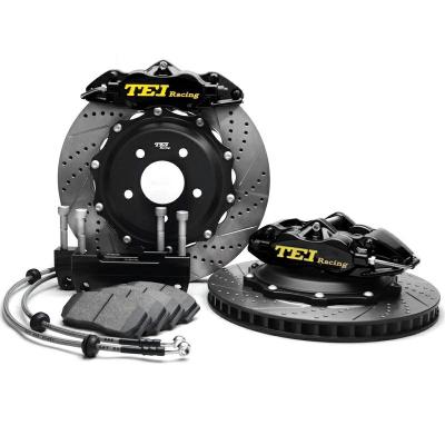 China Disc 330x28mm  4- Piston Black Caliper With 2- Piece Rotor Front Brake Kit For Audi A3 for sale