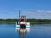 China Diesel Cutter Suction Dredger 8/6 Inch Pump for Sand Extraction 280m3/h Flow for sale