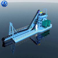China Diesel Chain Bucket Dredger 100cm Draught for River Gold Mining 60-100m3/h for sale