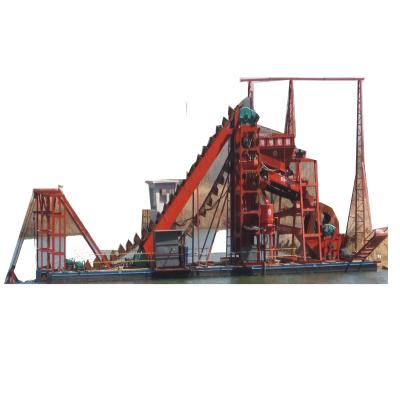 China Electric Chain Bucket Dredger 1.12m Hull Depth 56kg for Sand Gold Mining for sale