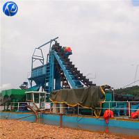 China Keda Chain Bucket Gold Dredge 300mm Suction 40kg Weight Diesel Mining Machine for sale