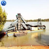 China Keda Chain Bucket Gold Dredge 300mm Suction 40kg Weight Diesel Mining Machine for sale
