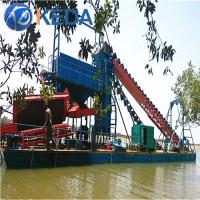 China Bucket Chain Gold Dredger 60-100m3/h Dredging Depth 4-16m for Sand Washing for sale